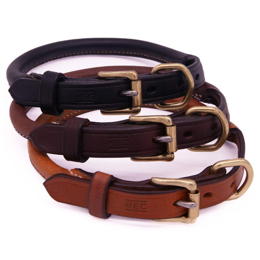 Rolled Leather Dog Collar – The Horse Education Company Ltd